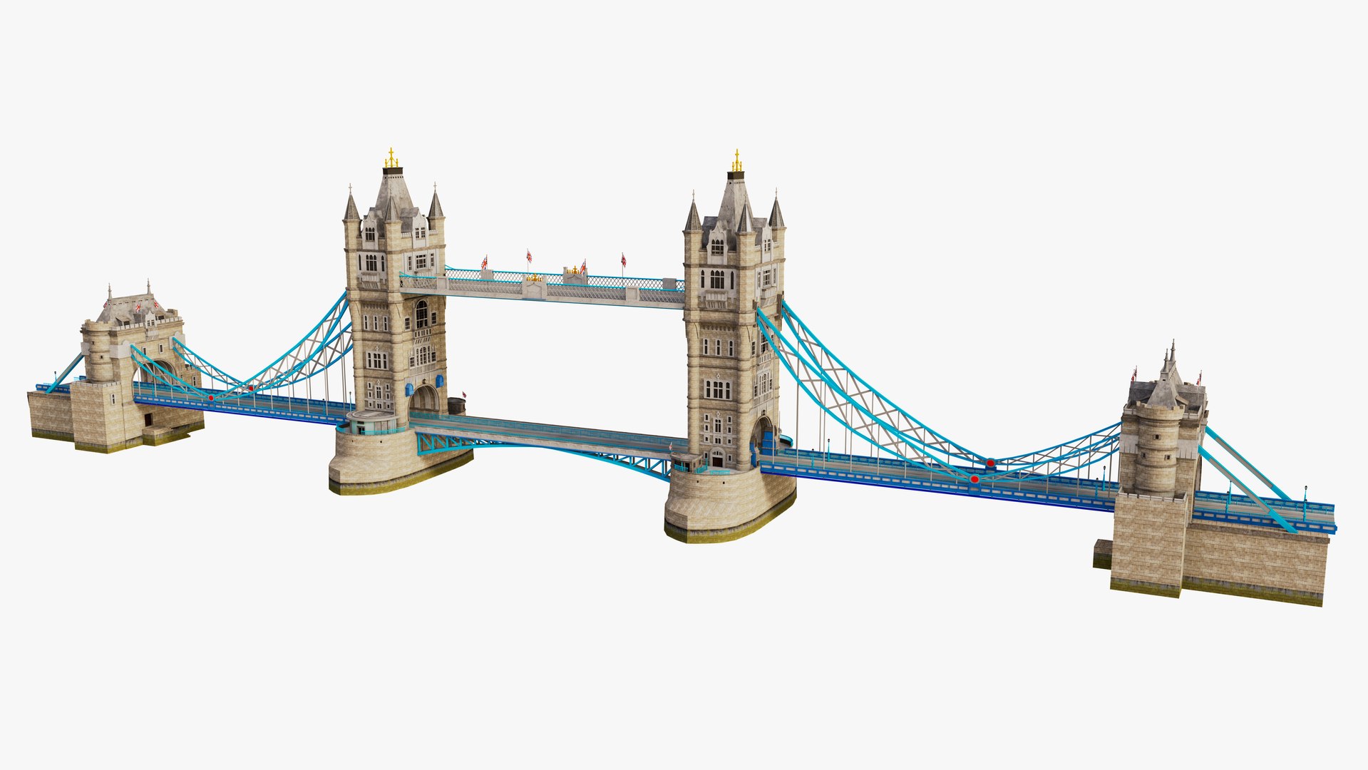Tower Bridge V2 3D Model - TurboSquid 2380476