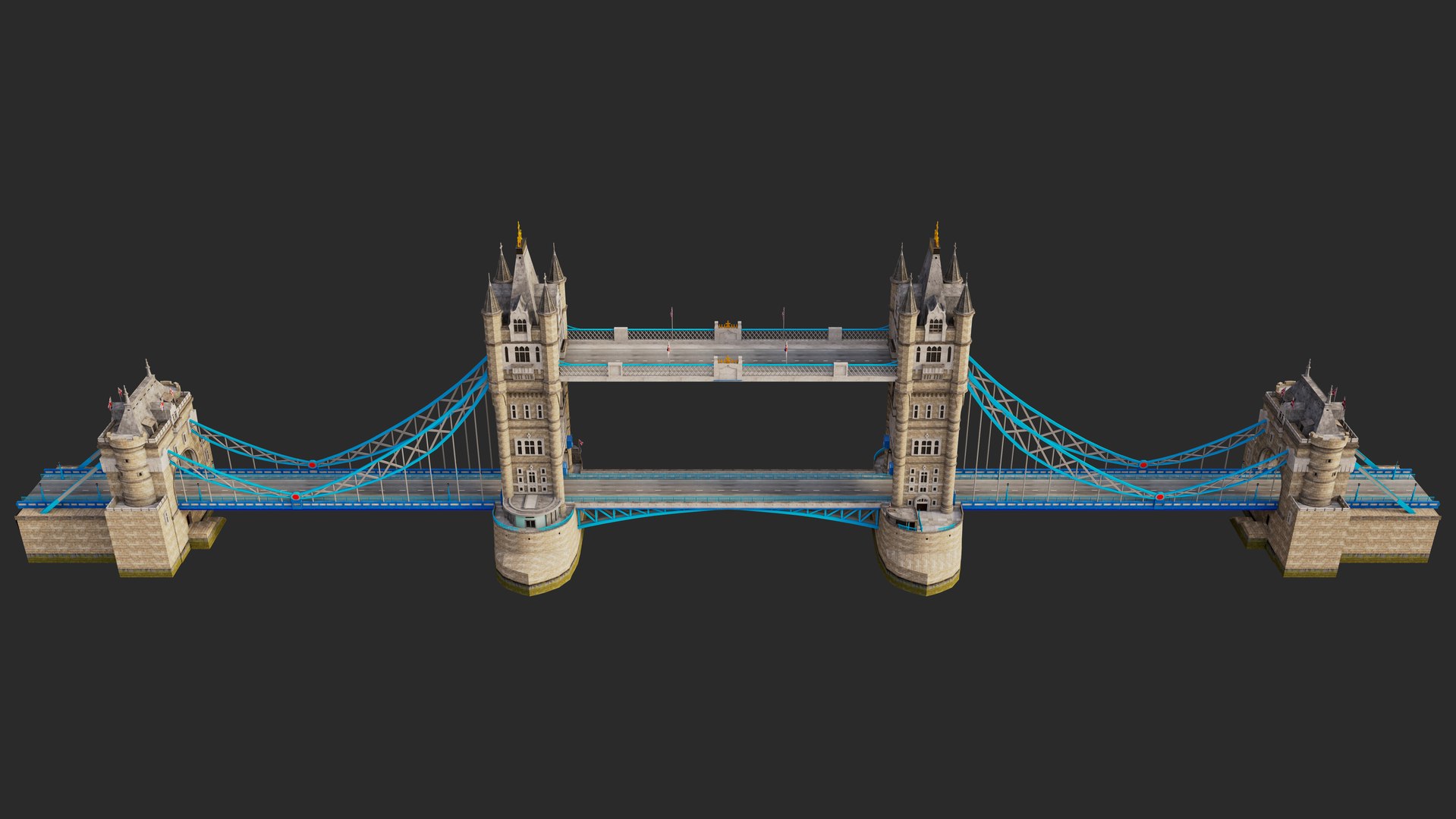 Tower Bridge V2 3D Model - TurboSquid 2380476