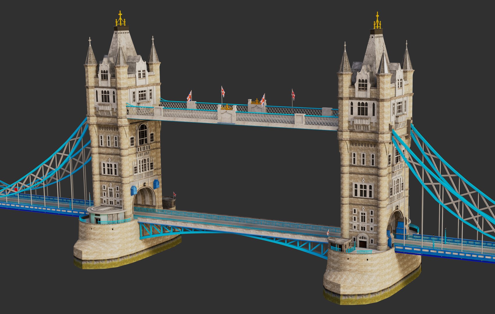 Tower Bridge V2 3D Model - TurboSquid 2380476