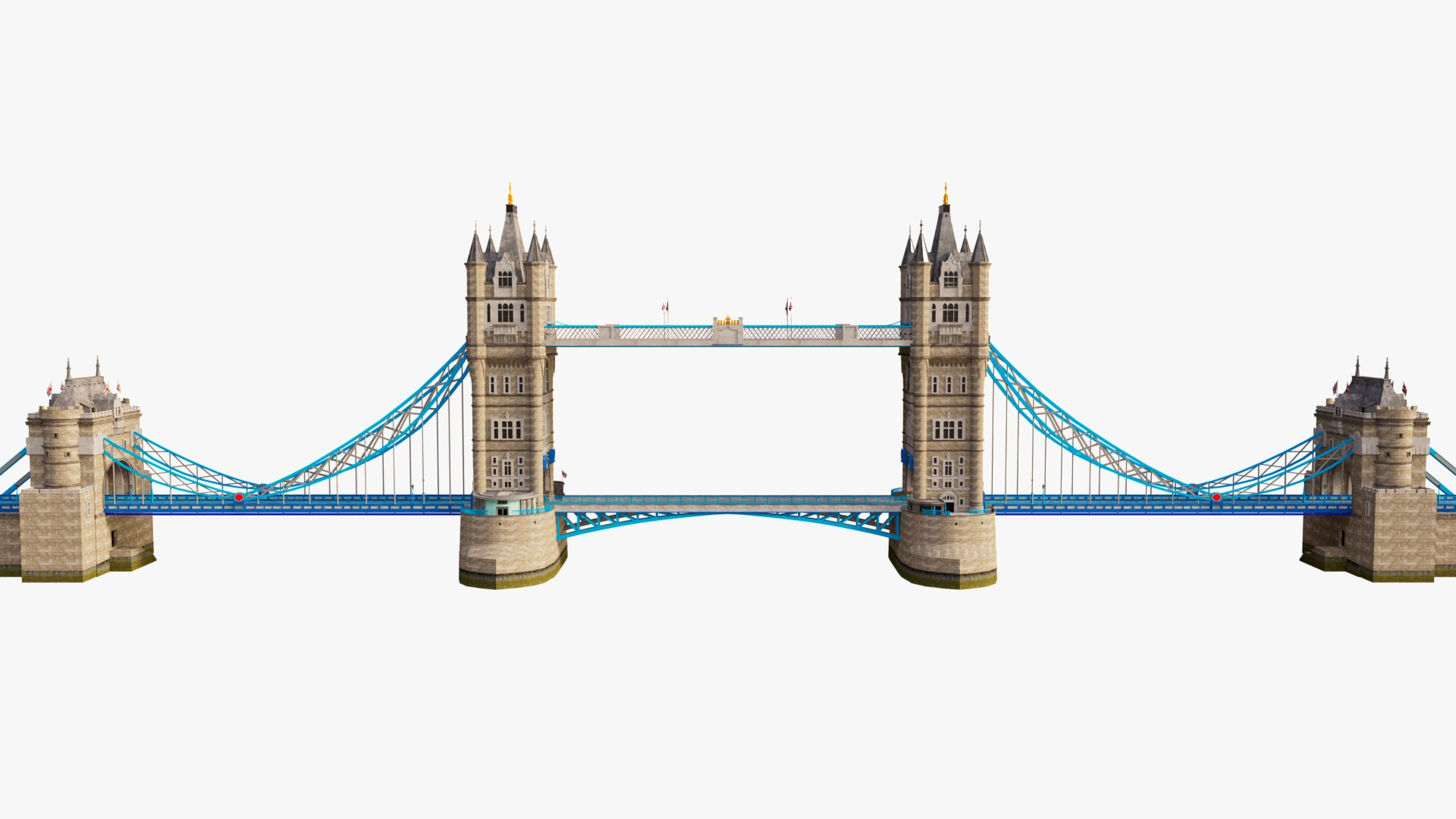 Tower Bridge V2 3D Model - TurboSquid 2380476