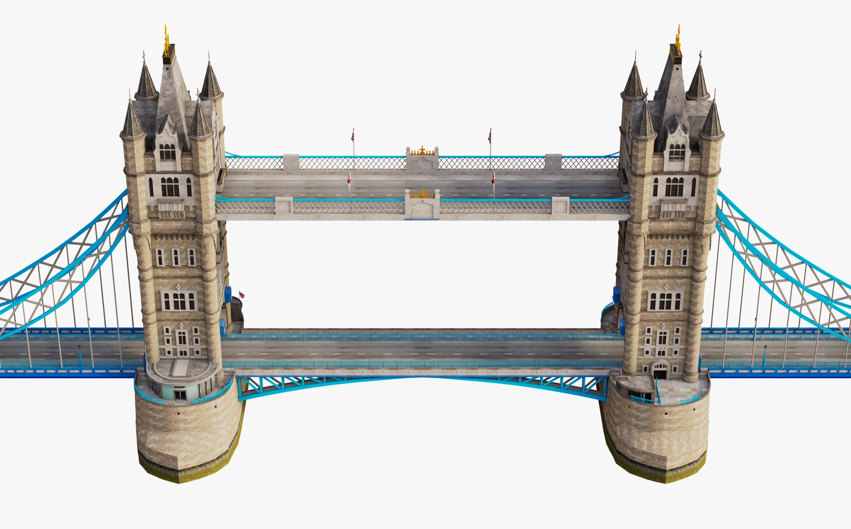 Tower Bridge V2 3D Model - TurboSquid 2380476
