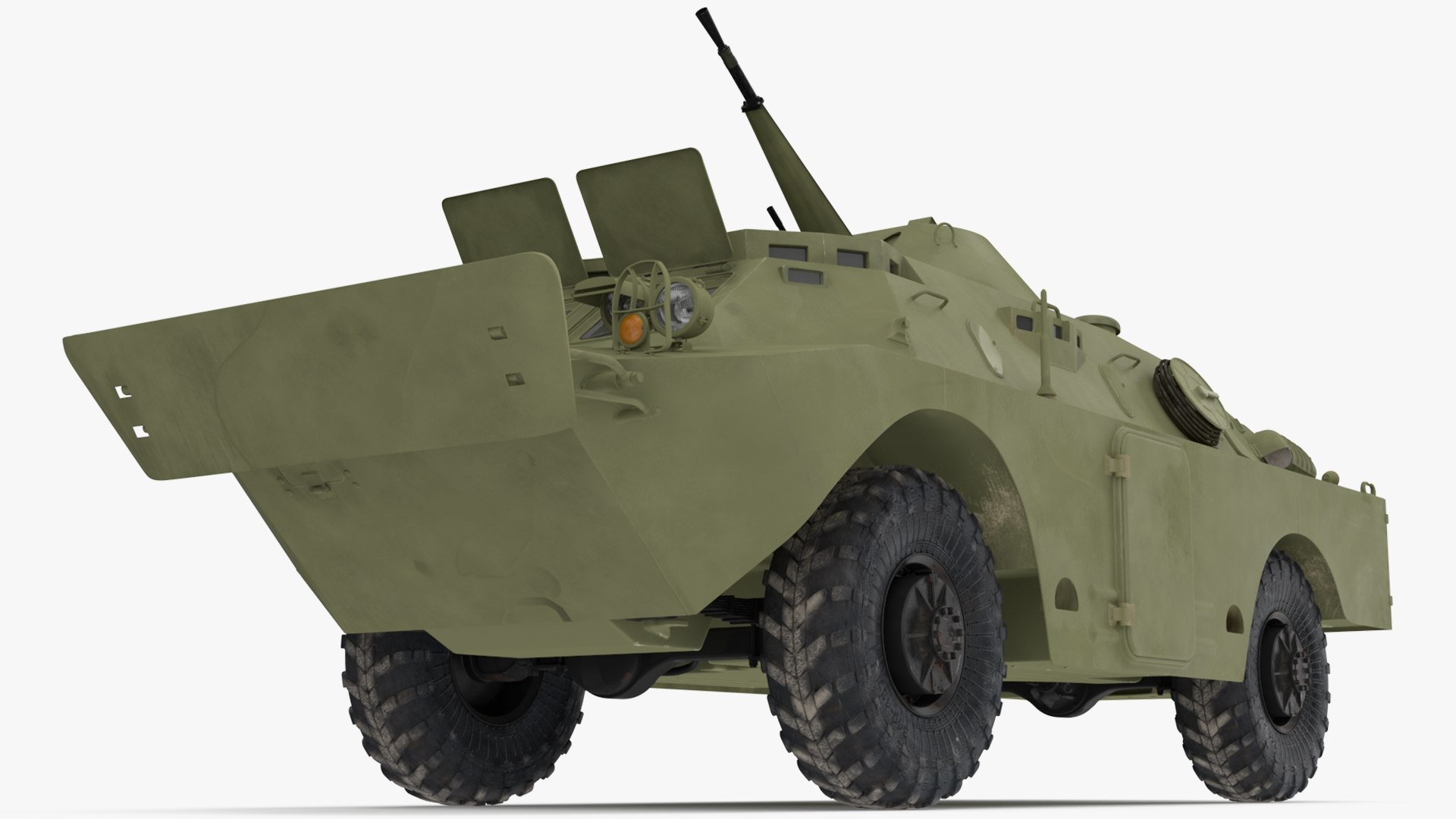 3D BRDM 2 Amphibious Vehicle Green Rigged - TurboSquid 1874861