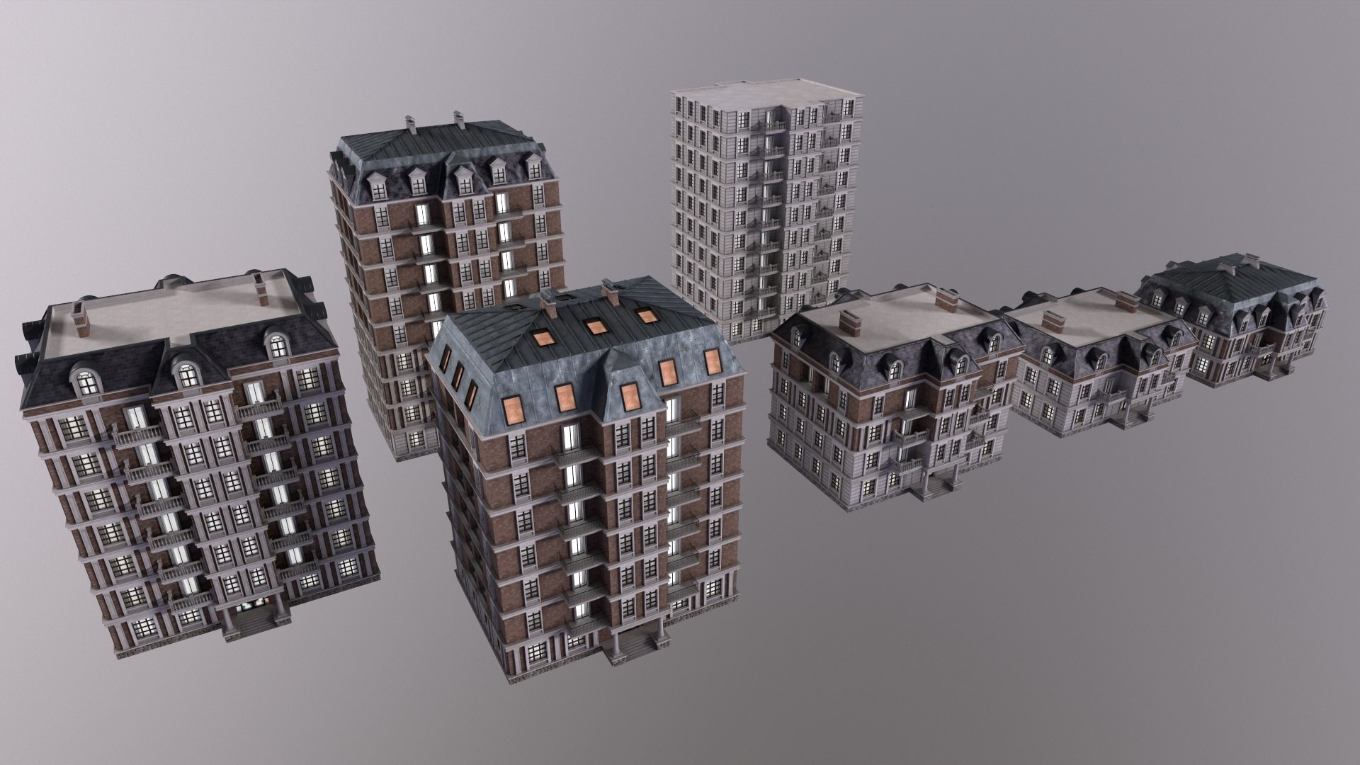 Architecture PBR City Buildings kitbash 3D model - TurboSquid 2015945