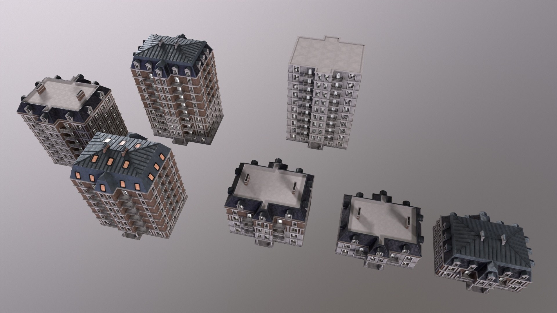 Architecture PBR City Buildings kitbash 3D model - TurboSquid 2015945