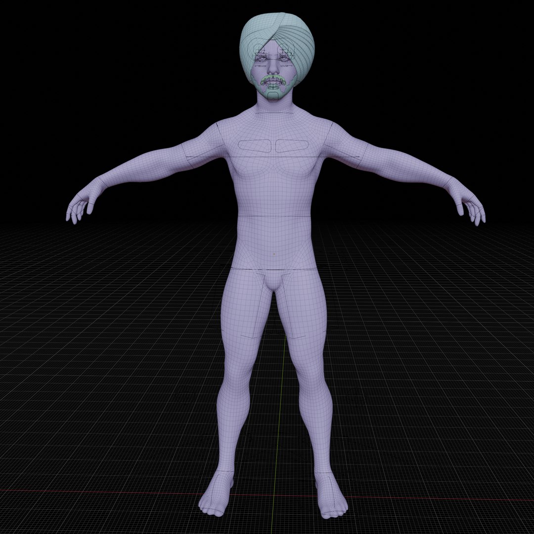 3D INDIAN SARDAR - TurboSquid 2129404