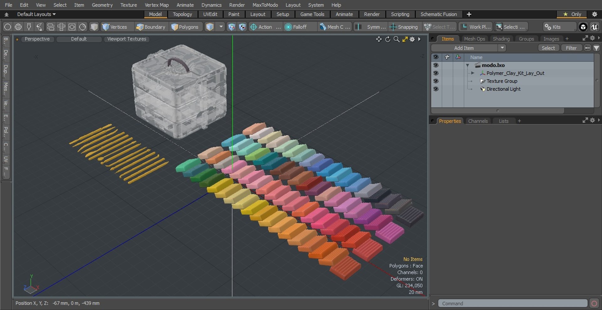 Polymer Clay Kit Lay Out 3D model - TurboSquid 2046629