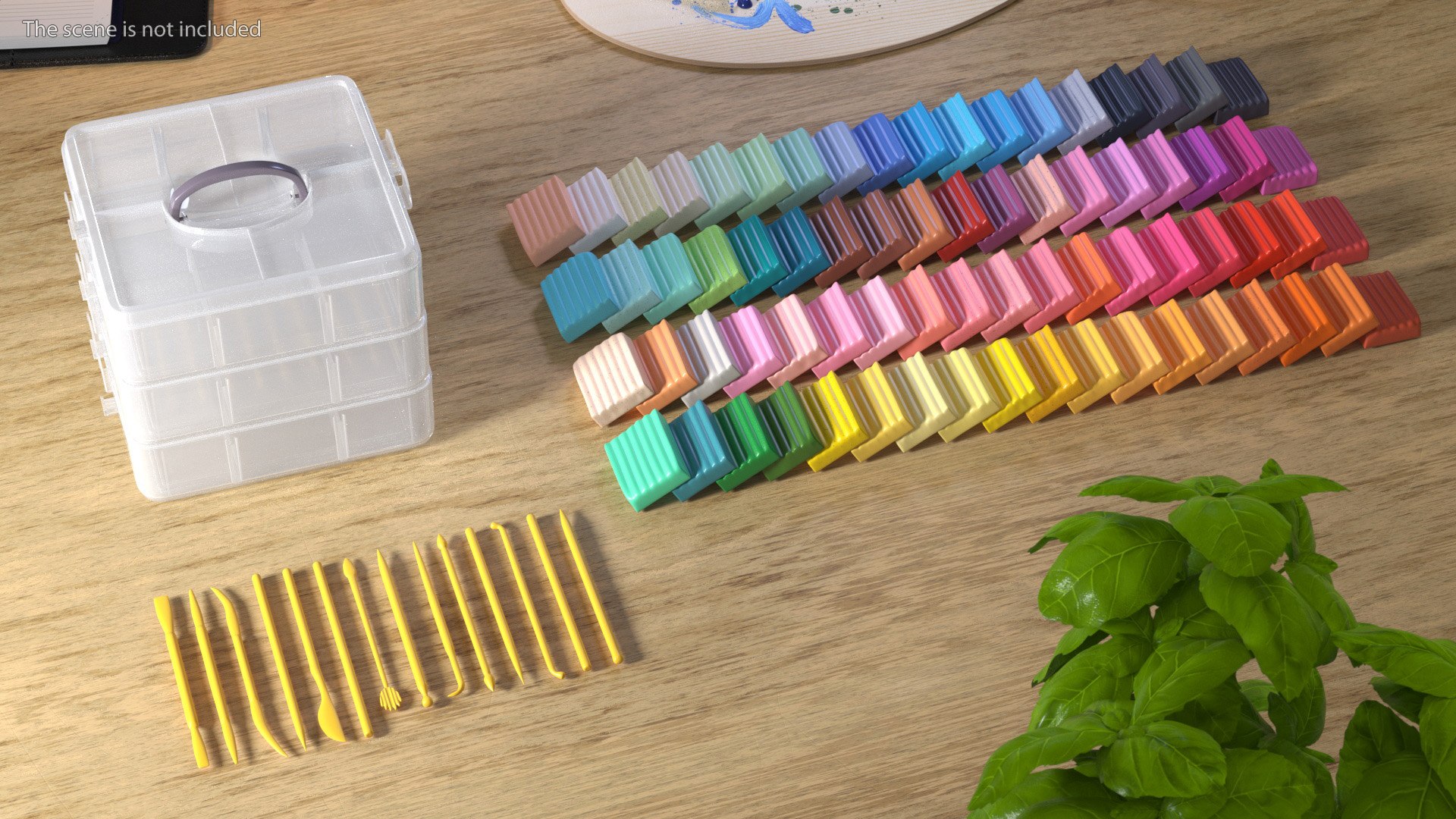 Polymer Clay Kit Lay Out 3D model - TurboSquid 2046629