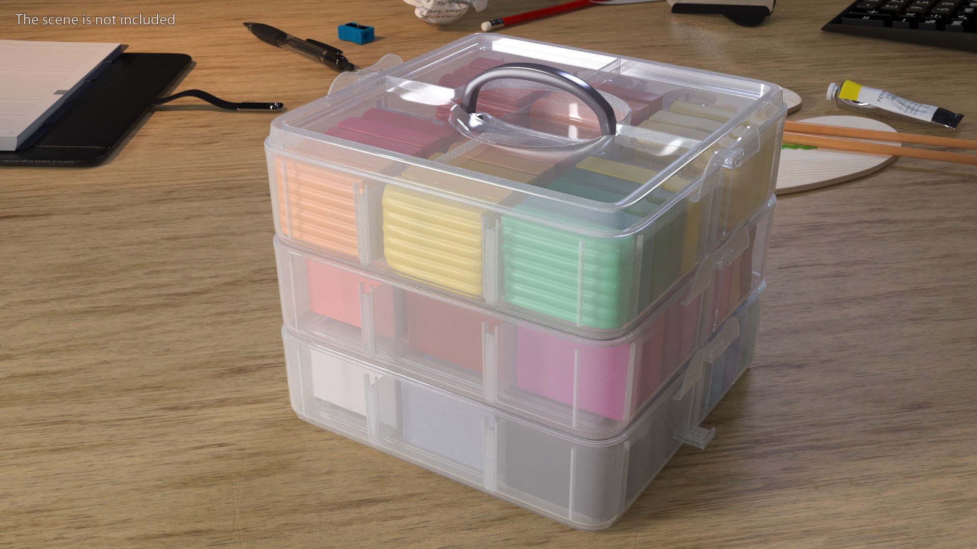 Polymer Clay Kit Lay Out 3D model - TurboSquid 2046629