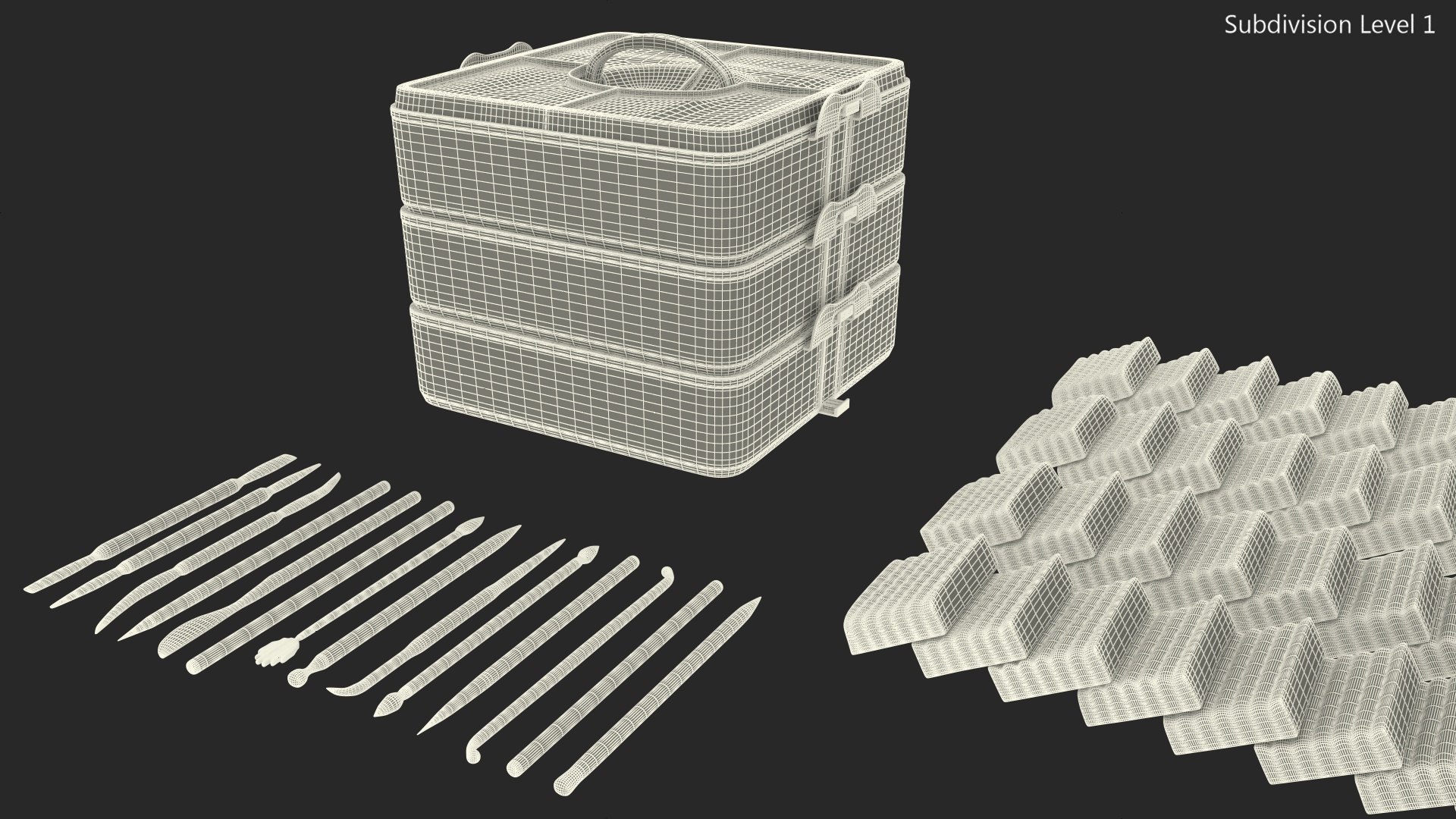 Polymer Clay Kit Lay Out 3D model - TurboSquid 2046629