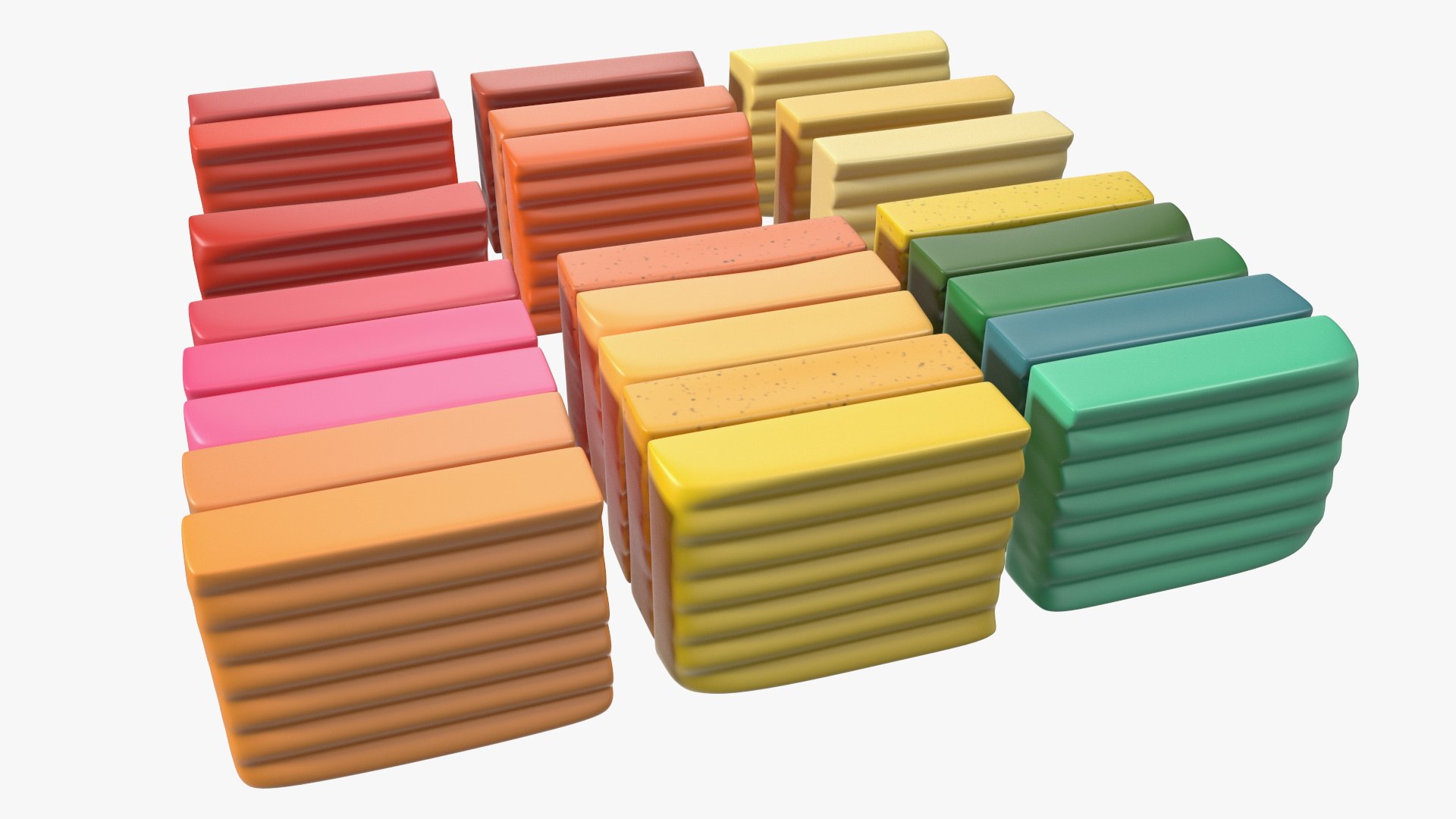 Polymer Clay Kit Lay Out 3D model - TurboSquid 2046629