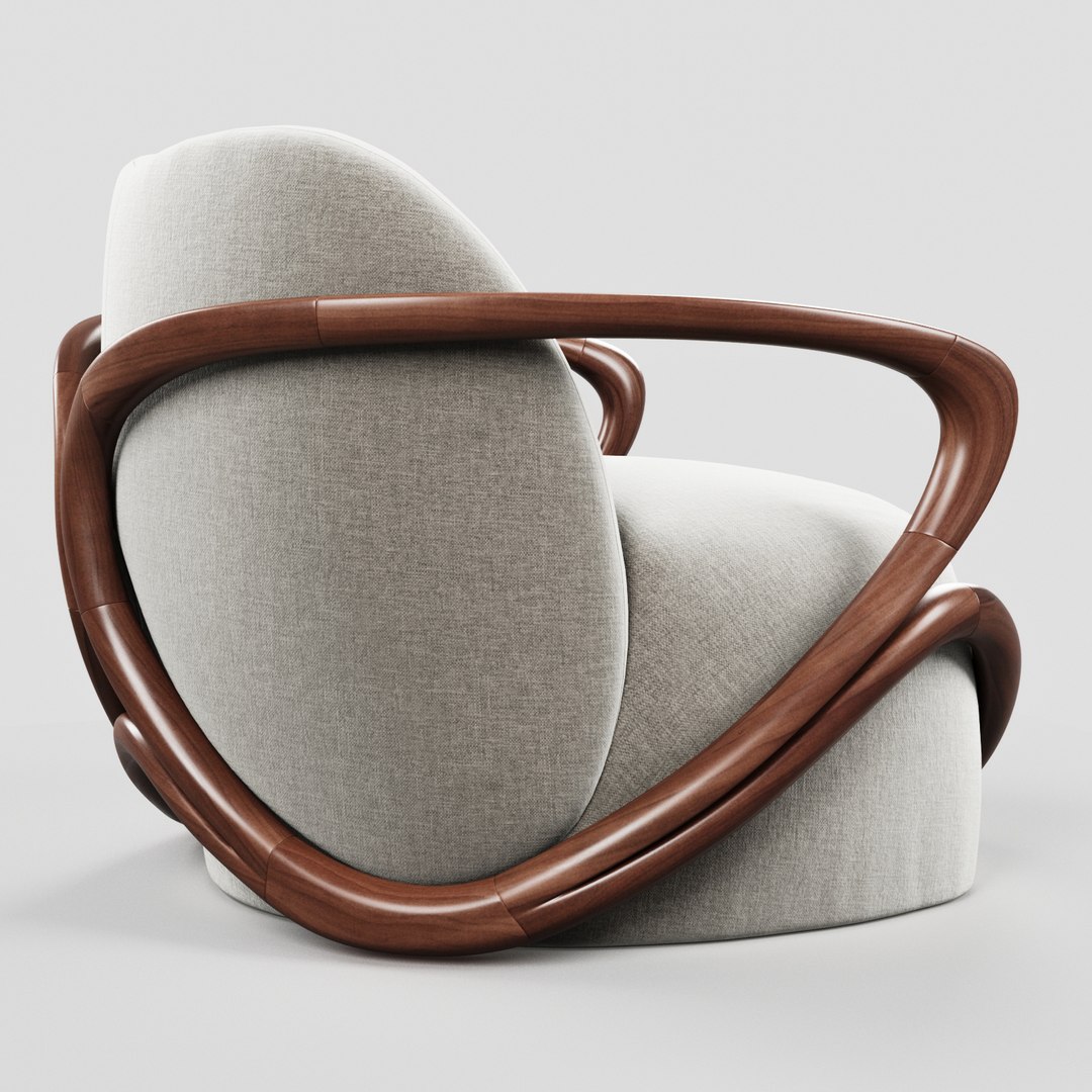 3D Giorgetti Hug Armchair Model - TurboSquid 1327777