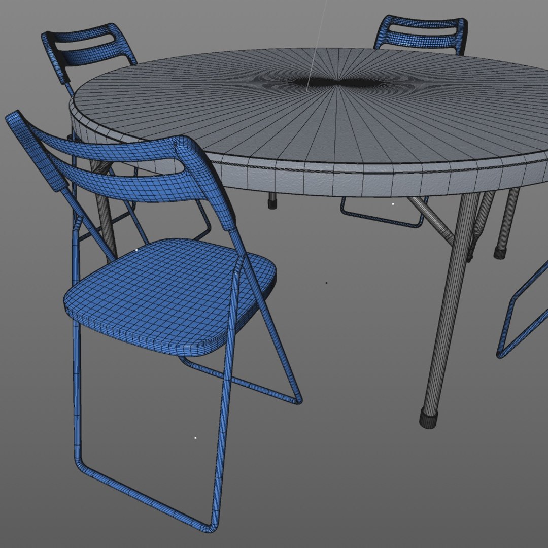 Cafeteria Table Chairs Model - TurboSquid 1512760