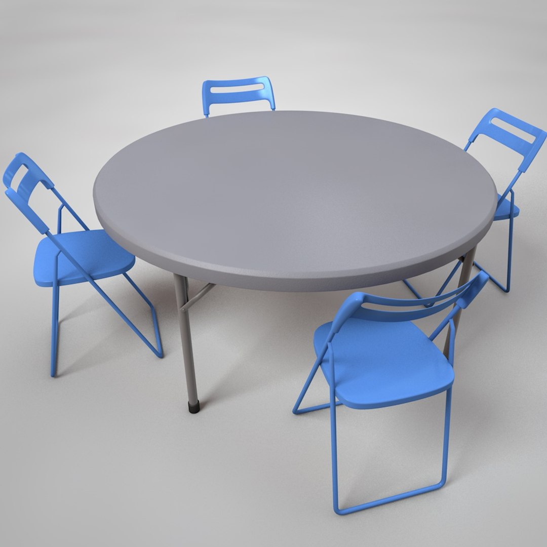 Cafeteria Table Chairs Model - TurboSquid 1512760