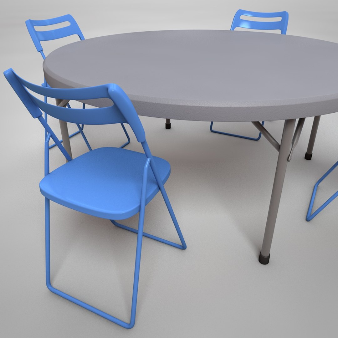 Cafeteria Table Chairs Model - TurboSquid 1512760