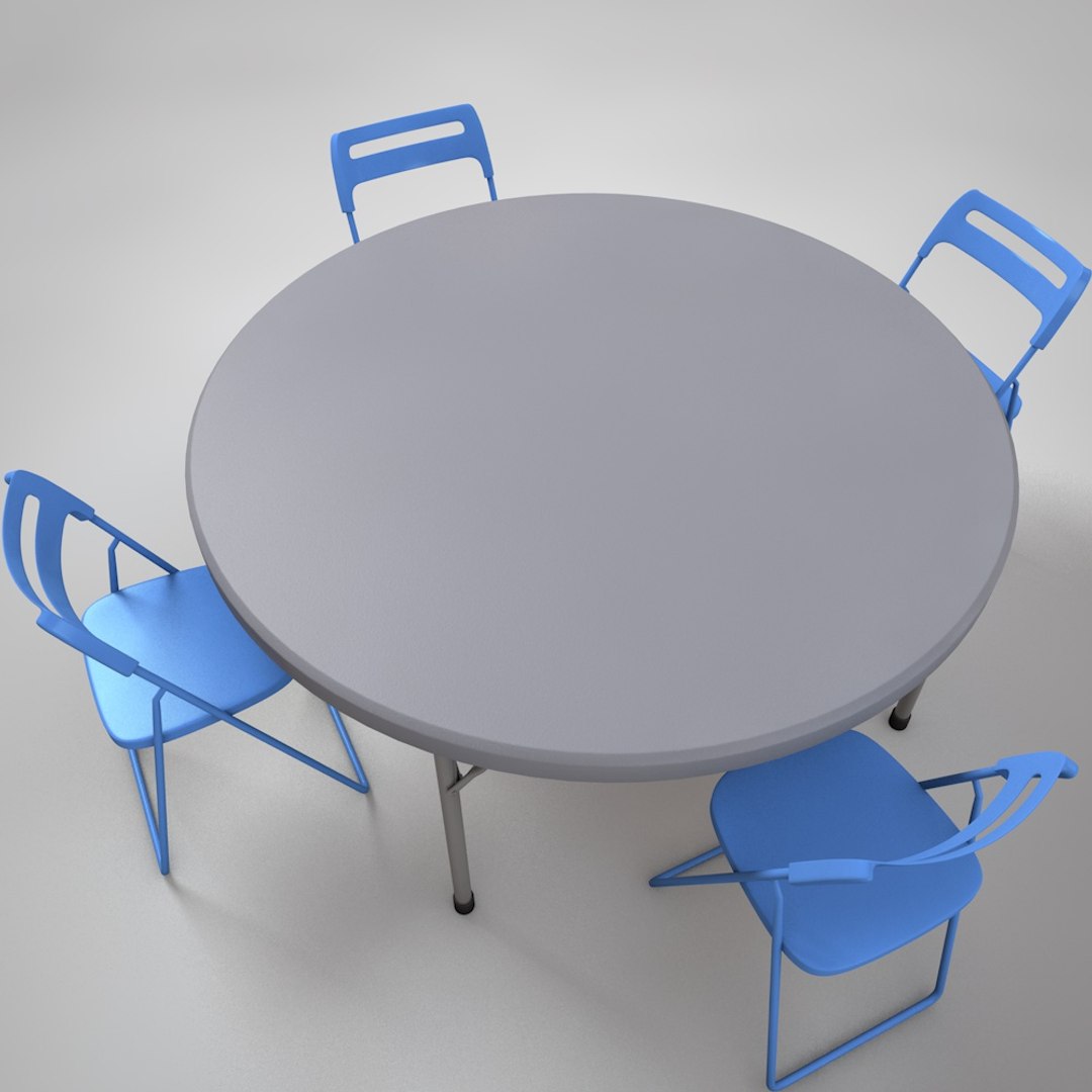 Cafeteria Table Chairs Model - TurboSquid 1512760