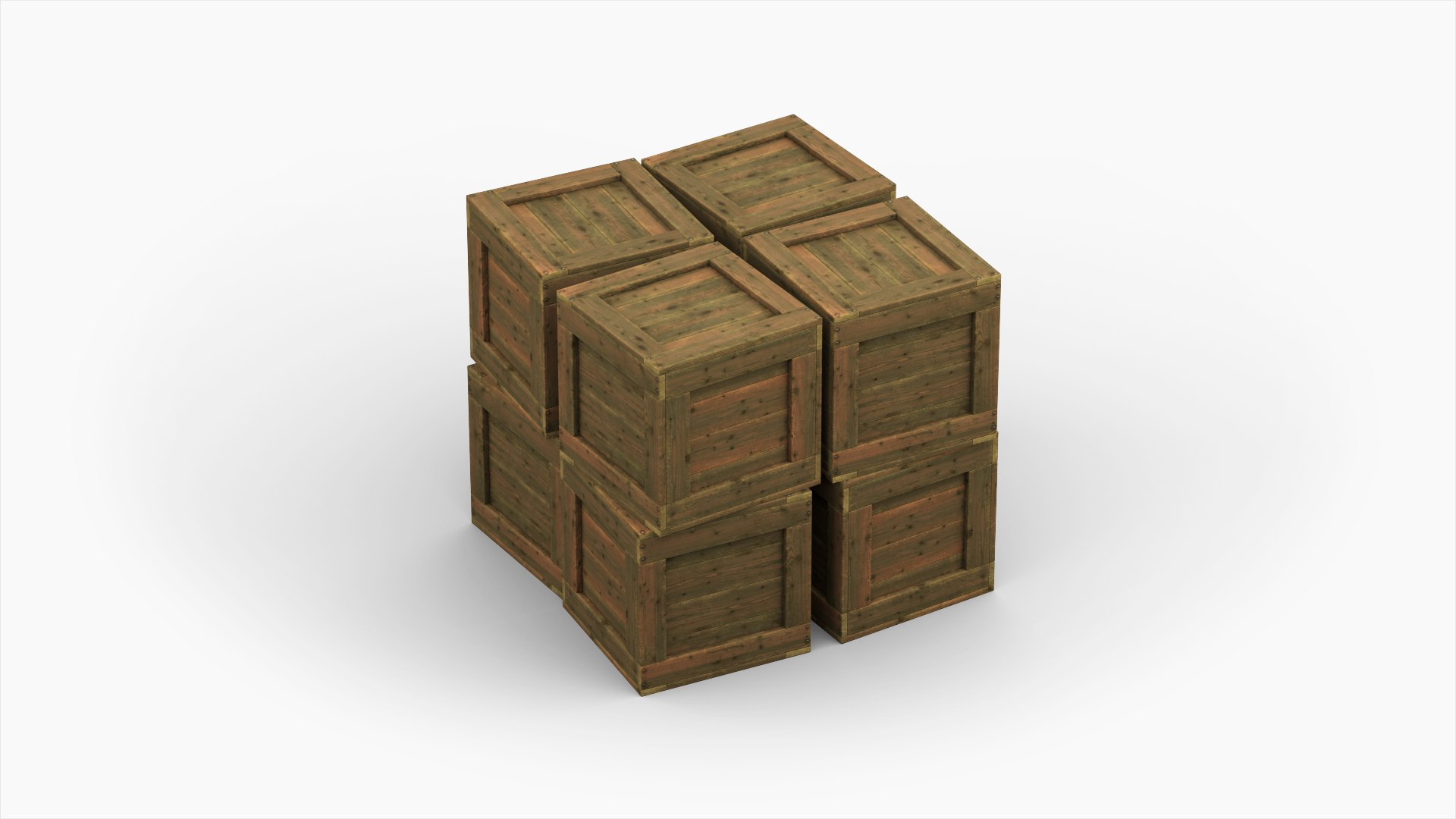 Wooden Cargo Crate Box 3D Model - TurboSquid 1867974
