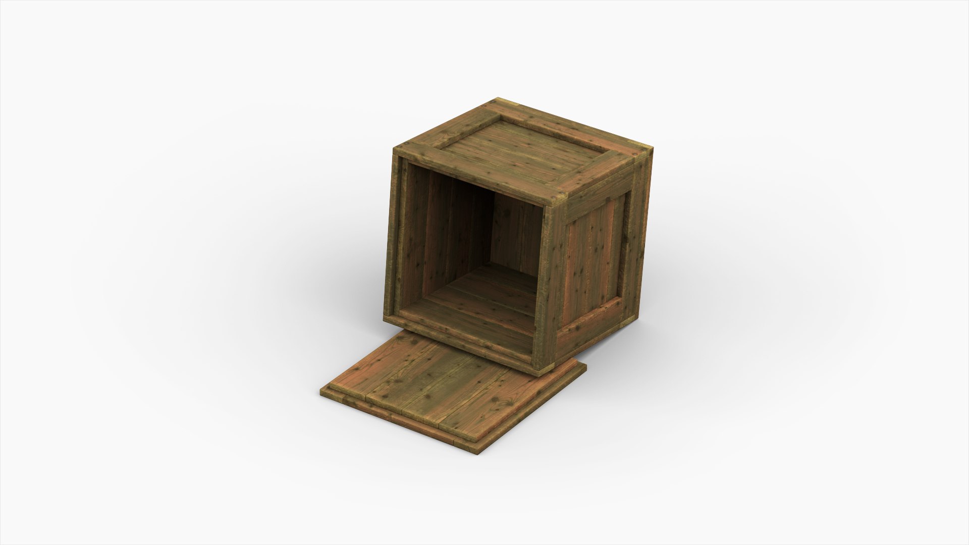 Wooden Cargo Crate Box 3D Model - TurboSquid 1867974