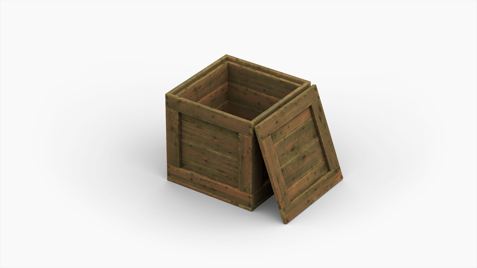 Wooden Cargo Crate Box 3D Model - TurboSquid 1867974