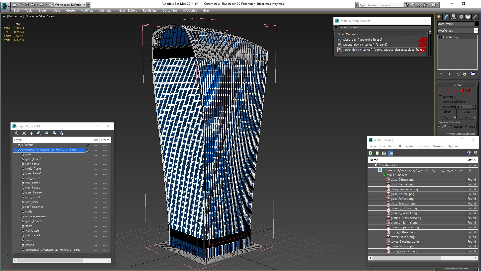 3D Commercial Skyscraper 20 Fenchurch Street model - TurboSquid 1763459