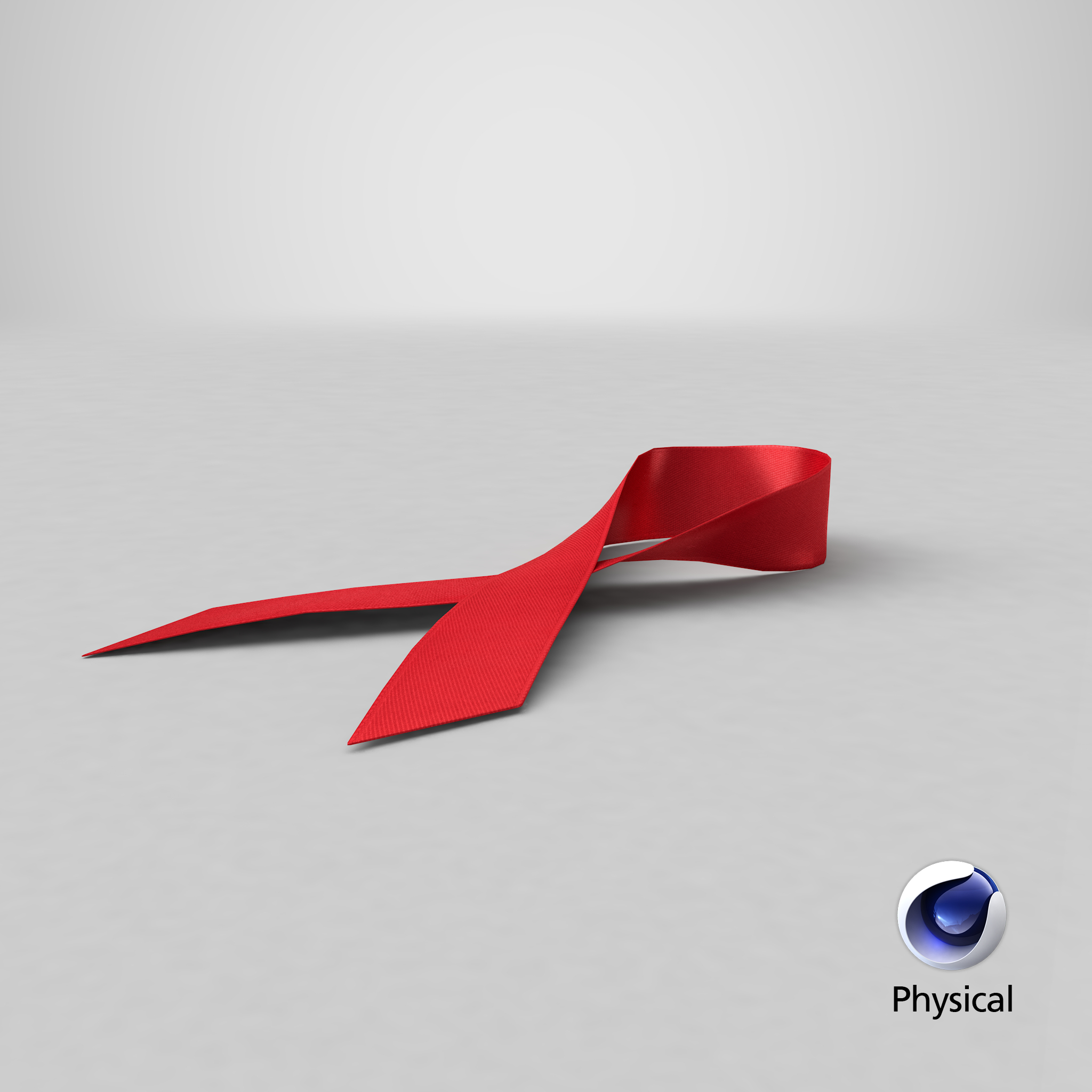 Health medical red ribbon 3D model - TurboSquid 1250239