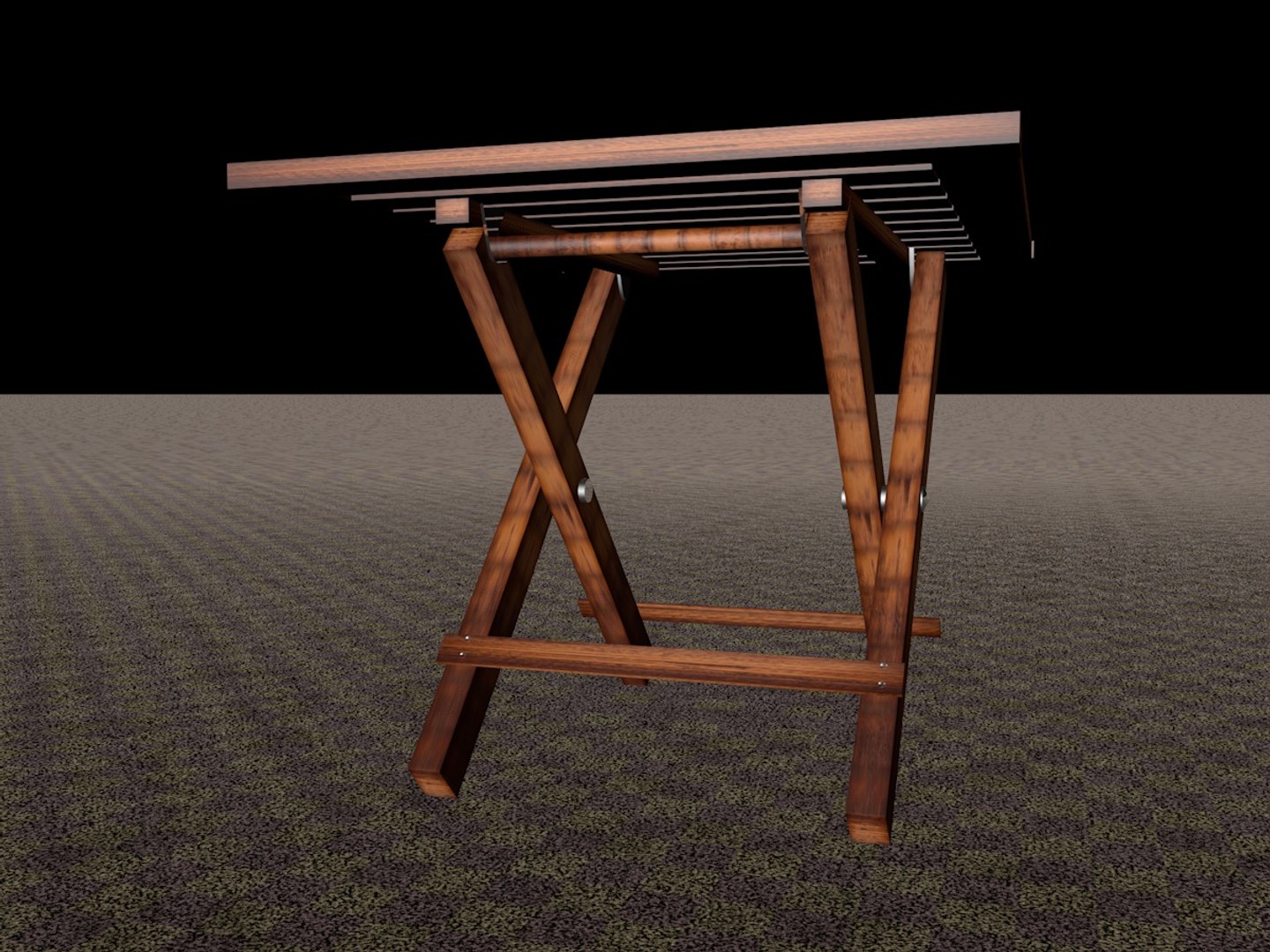 Wooden Fold Table 3D Model - TurboSquid 1482850