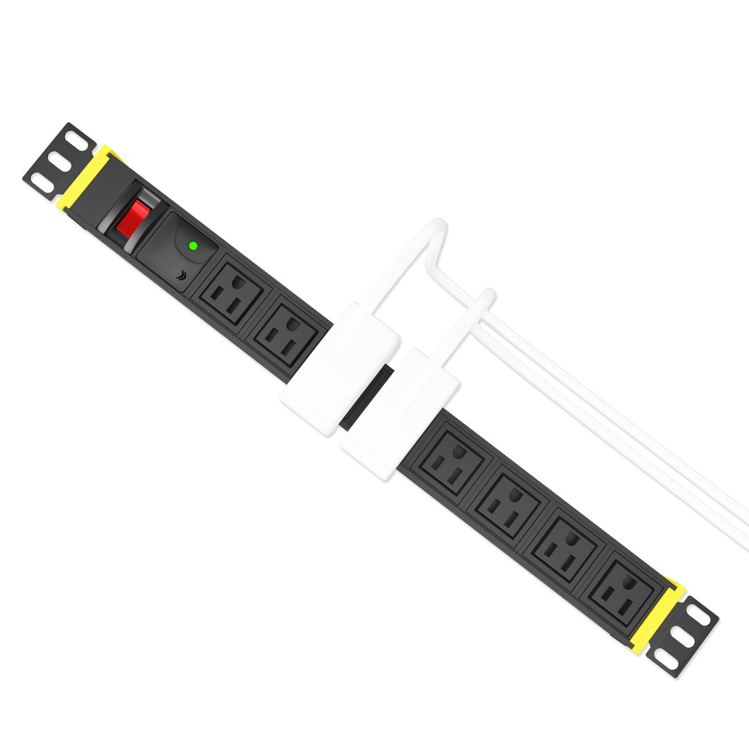 3D Power Strip US Plug 8 US Sockets Power Extension 3D Model - Ready To ...
