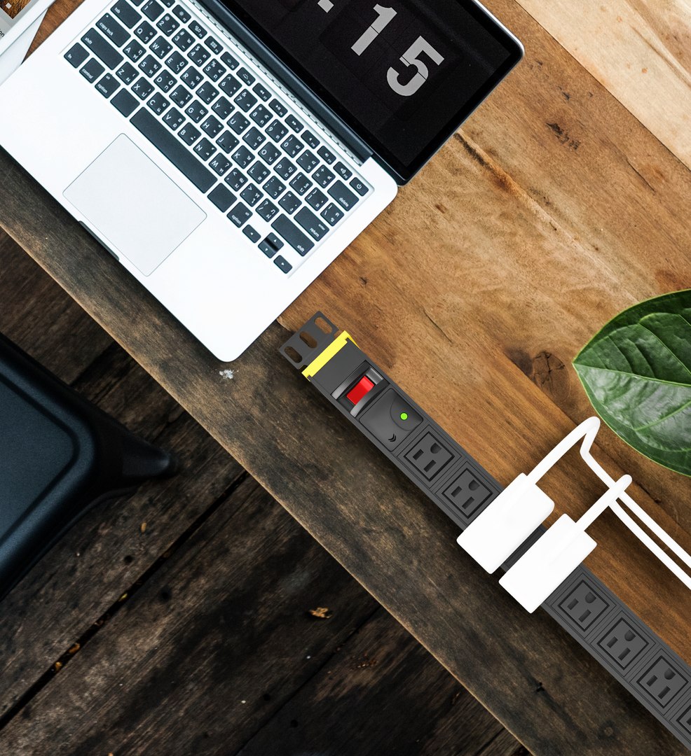 3D Power Strip US Plug 8 US Sockets Power Extension 3D Model - Ready To ...