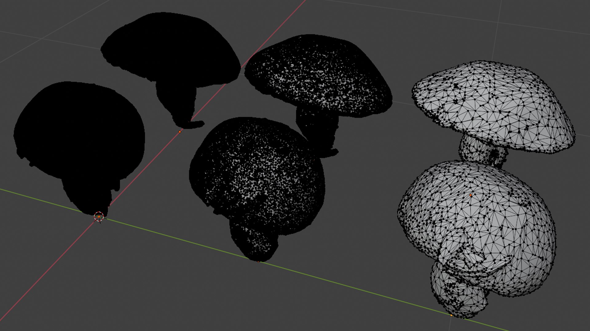 Mushrooms - Wild Agaricus 3D Model - TurboSquid 2509796