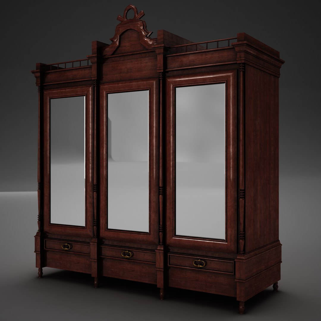 3D Antique Dresser Model - TurboSquid 1693539