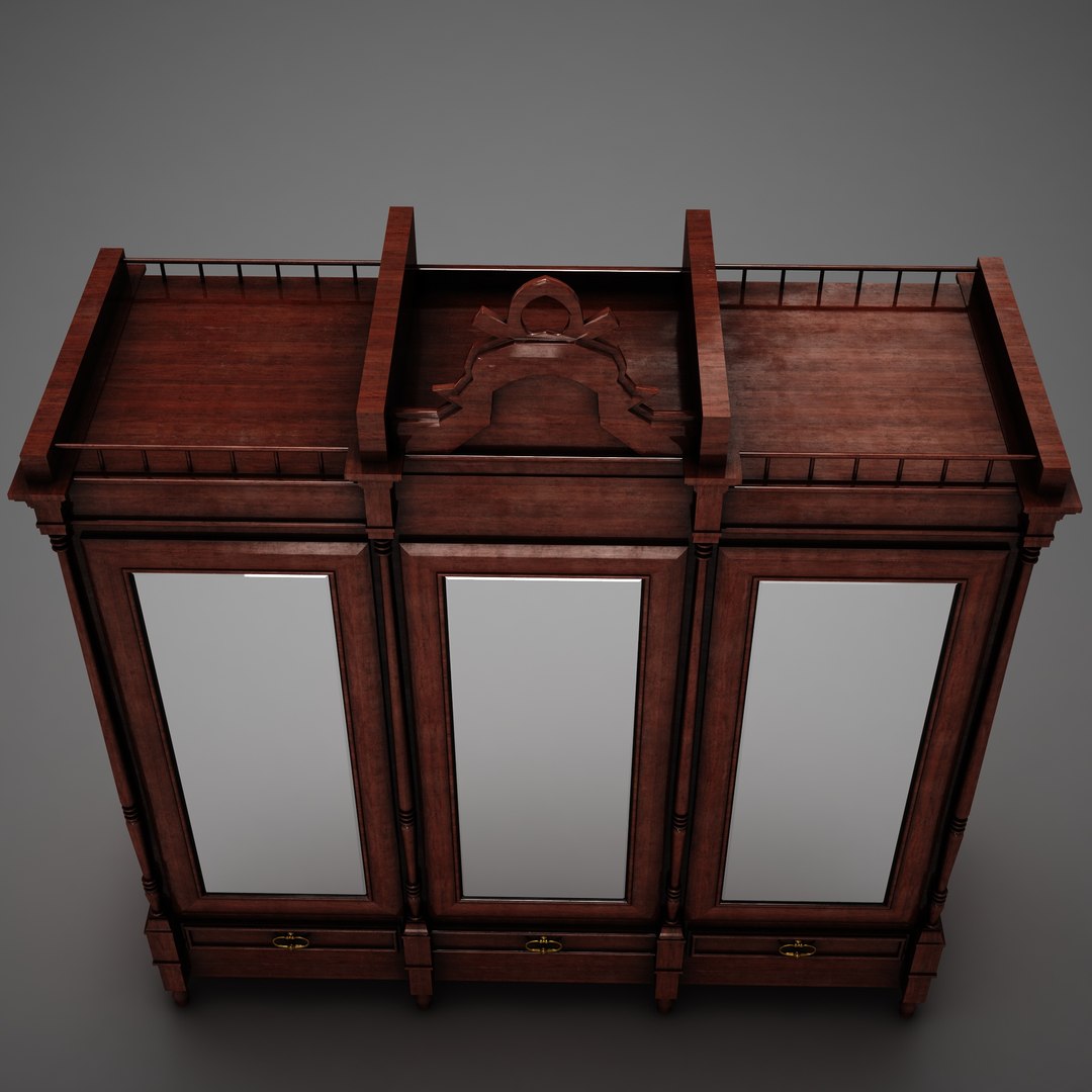 3D Antique Dresser Model - TurboSquid 1693539