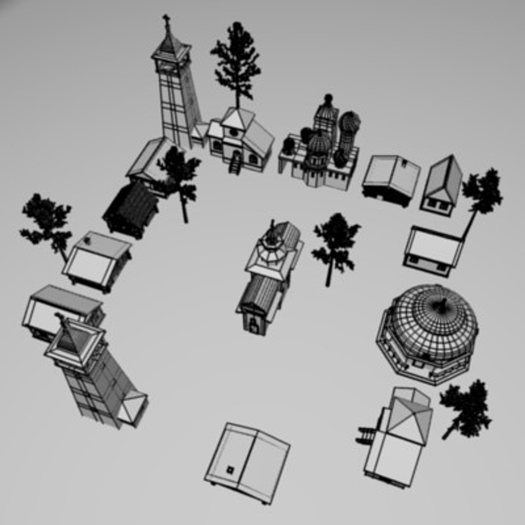 3d Model Of Russian Town