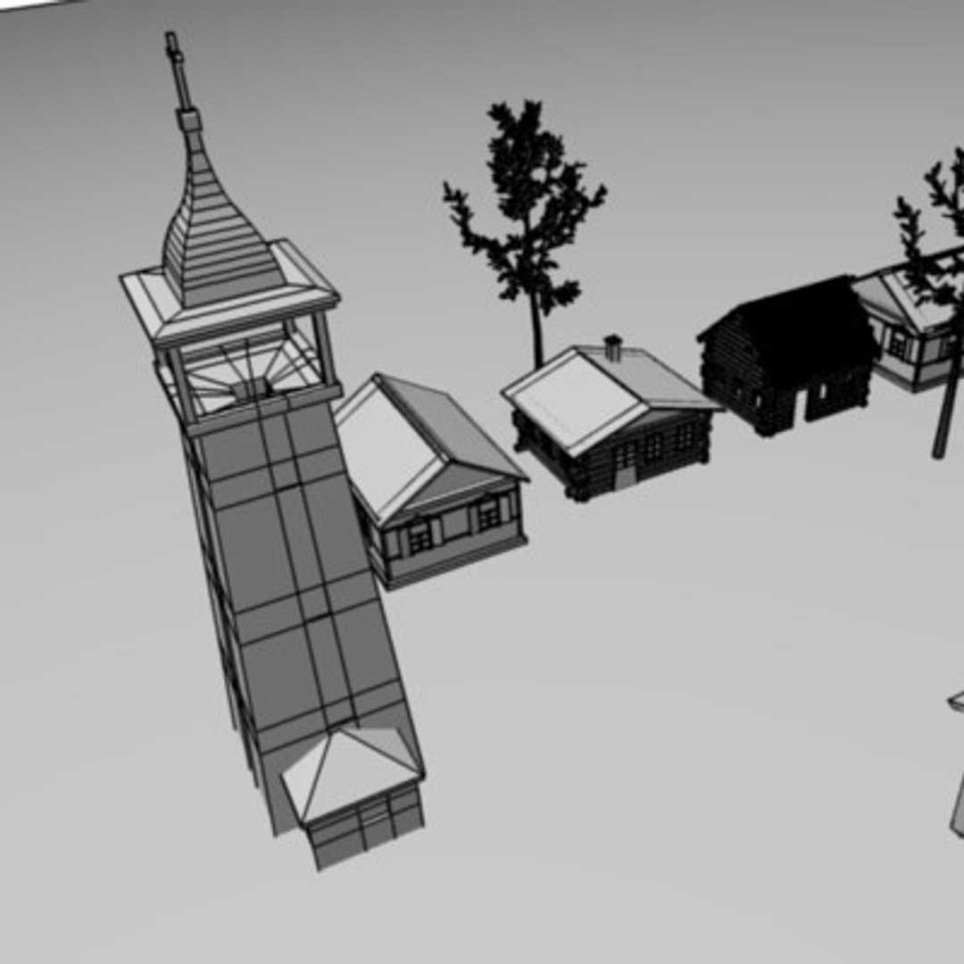 3d Model Of Russian Town