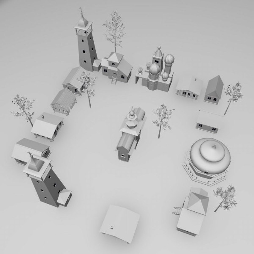 3d Model Of Russian Town