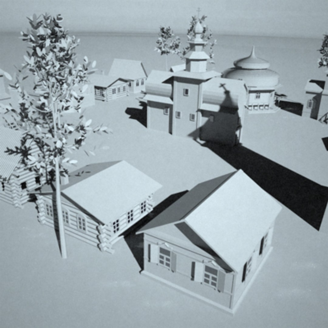 3d Model Of Russian Town