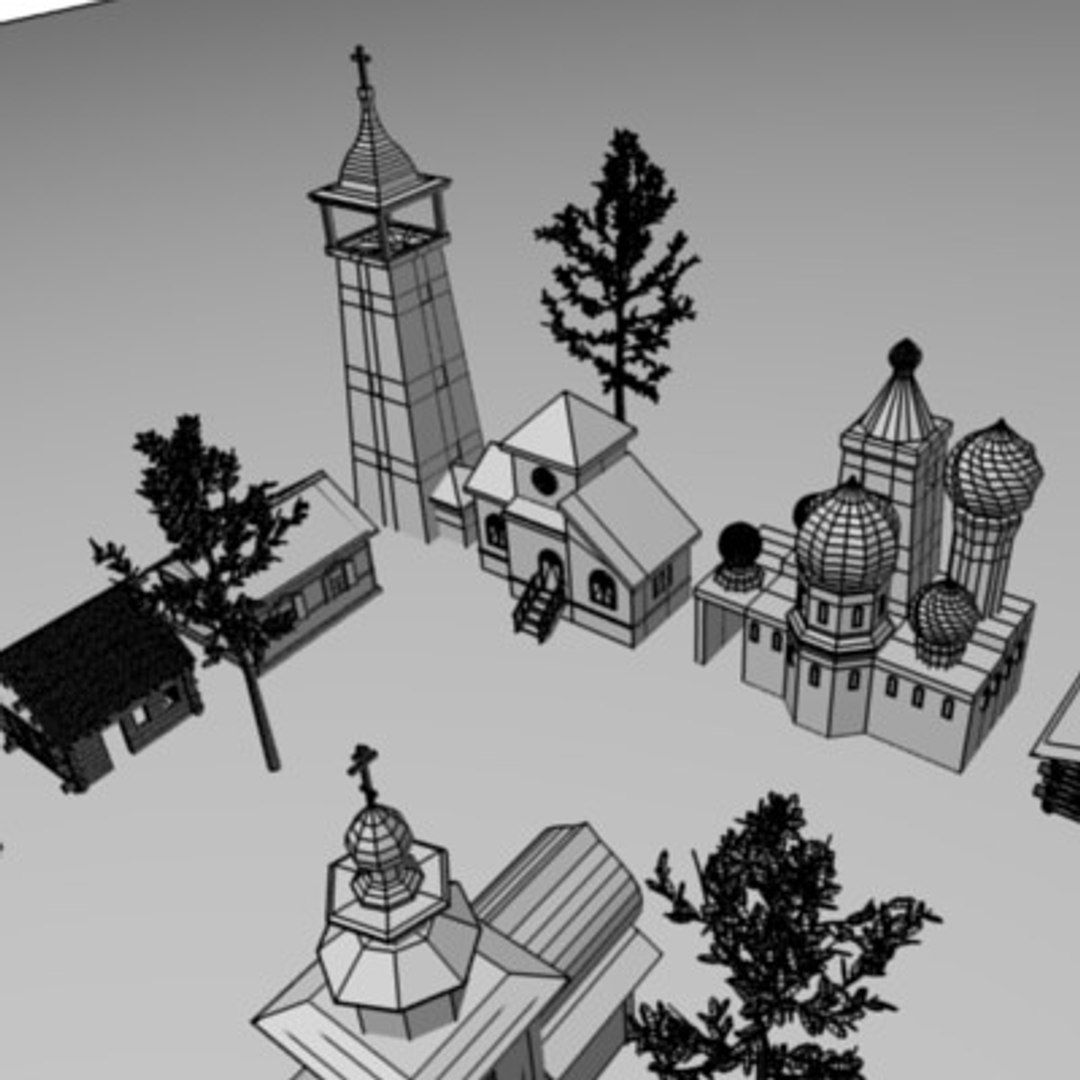 3d Model Of Russian Town