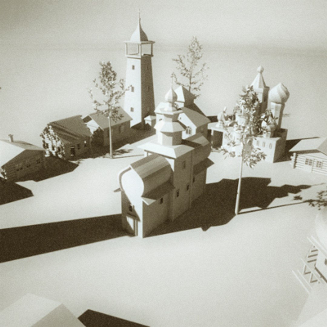 3d Model Of Russian Town