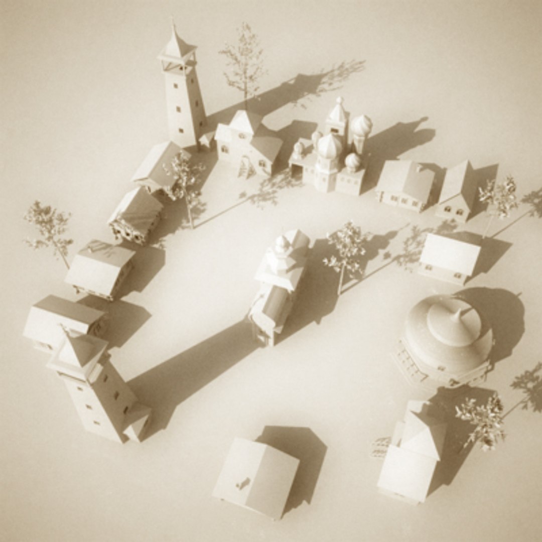 3d Model Of Russian Town