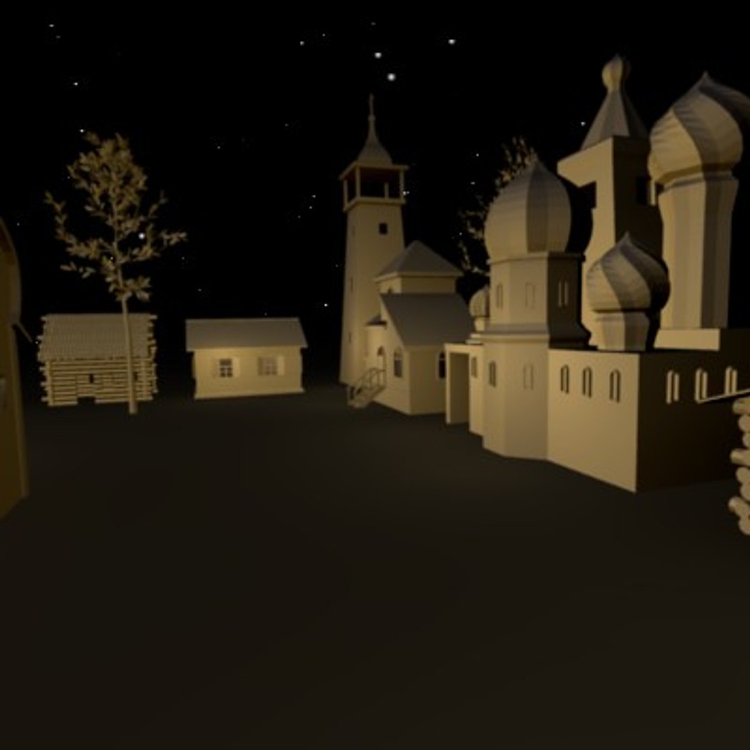 3d Model Of Russian Town