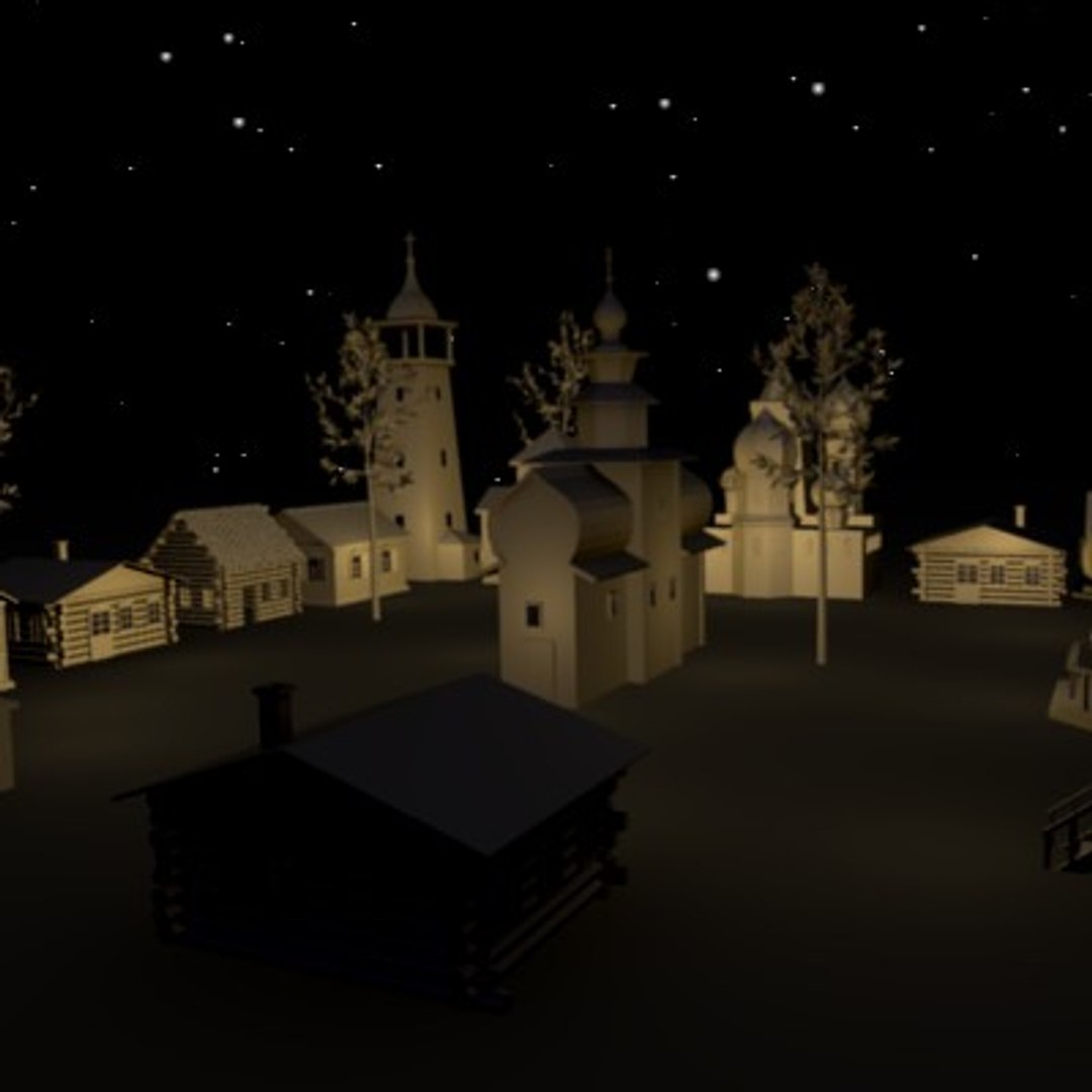3d Model Of Russian Town