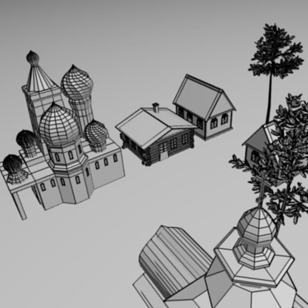 3d Model Of Russian Town