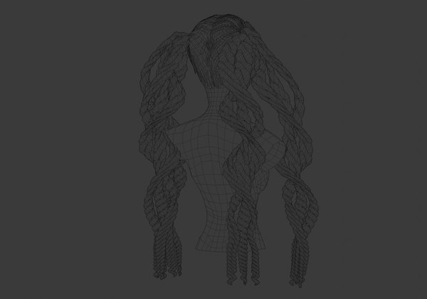3D Braids Curly Hair - TurboSquid 1943320