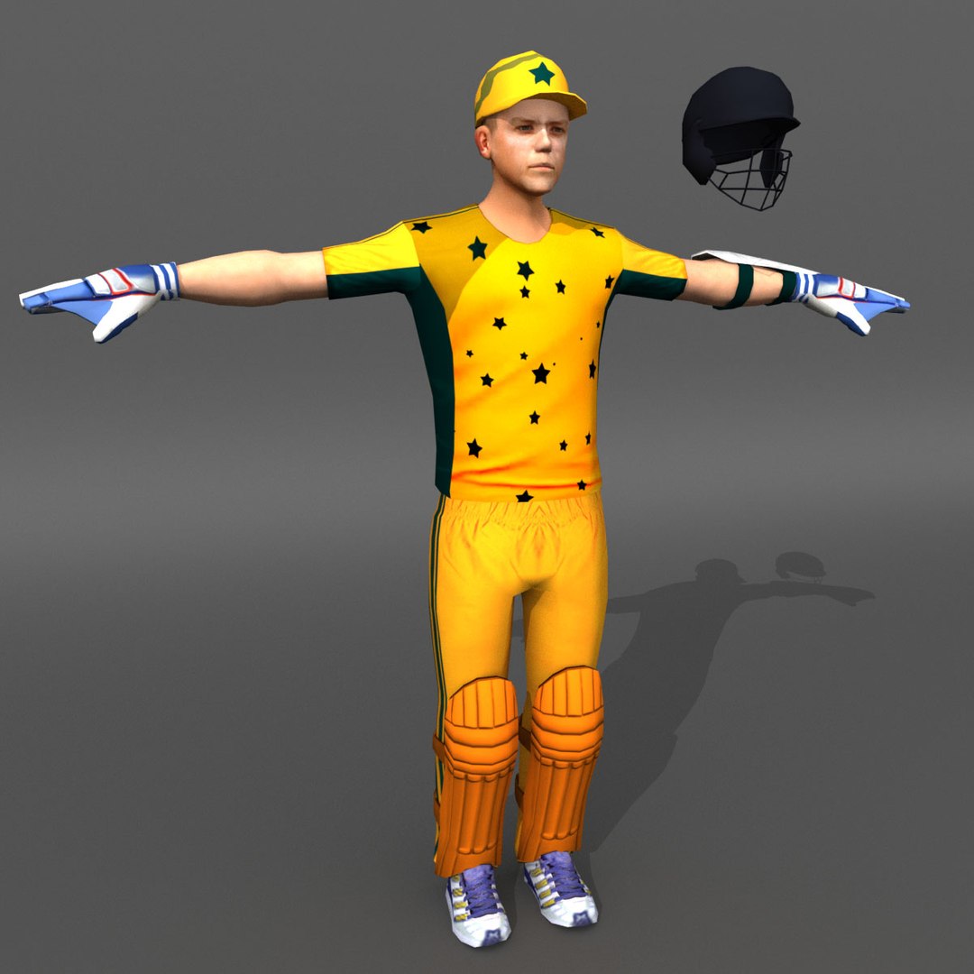 Cricket player 3D model - TurboSquid 1514171