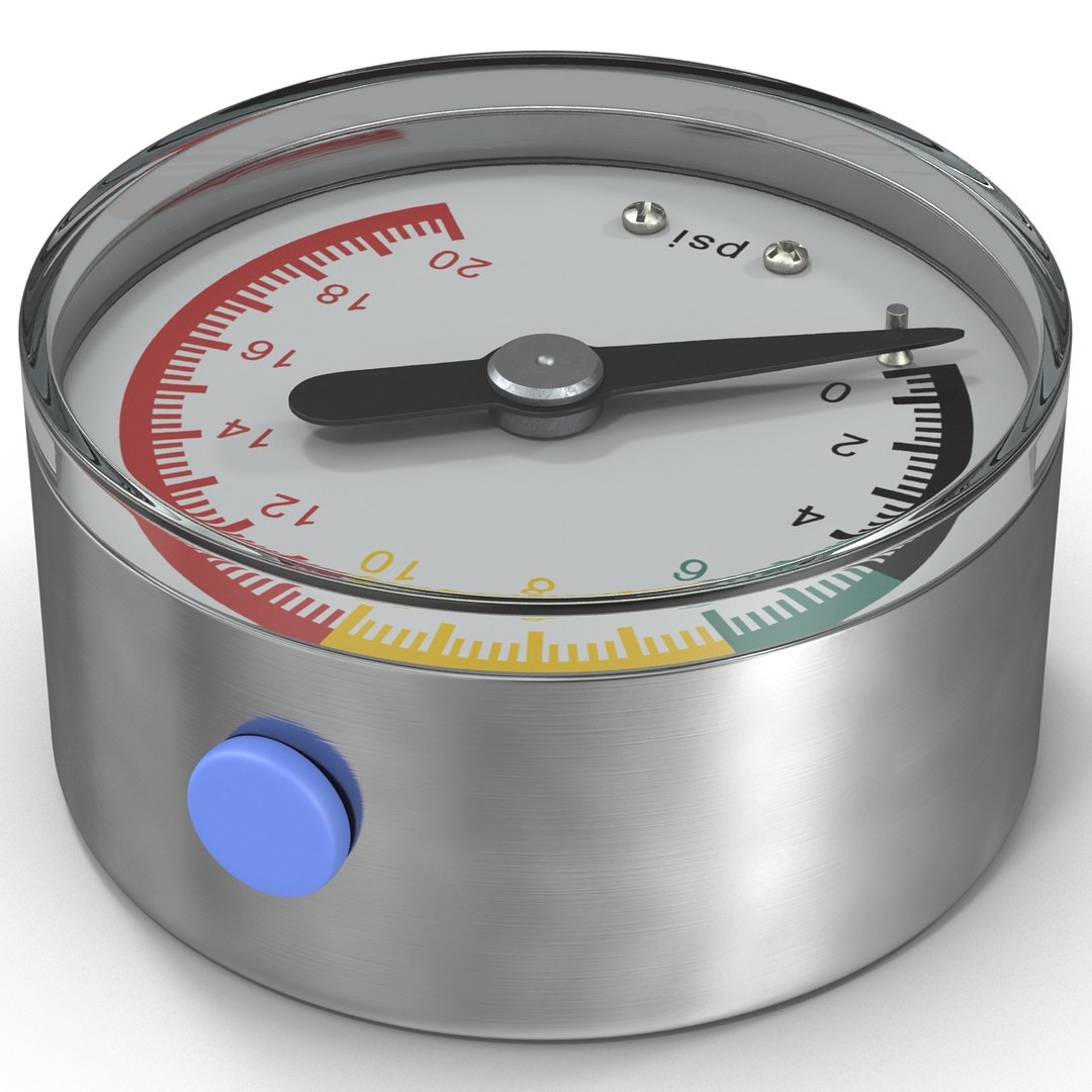 Pressure Gauge Modeled 3ds