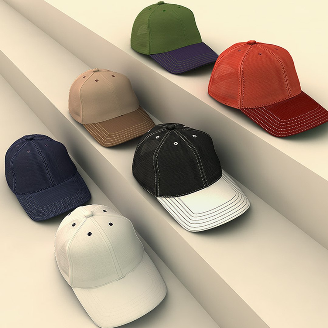 3d Model Baseball Cap Colors