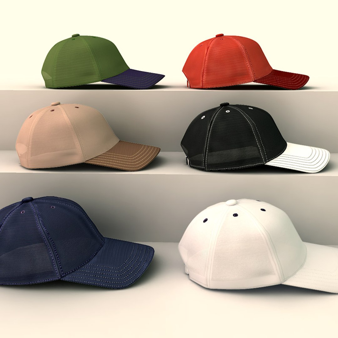 3d Model Baseball Cap Colors