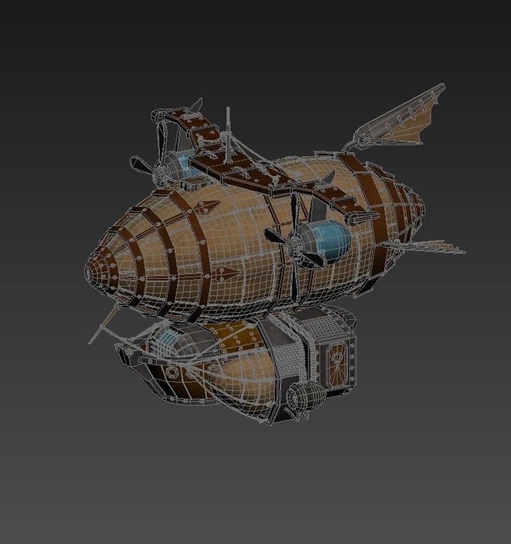 3D Airship Low-poly Model - TurboSquid 1461618