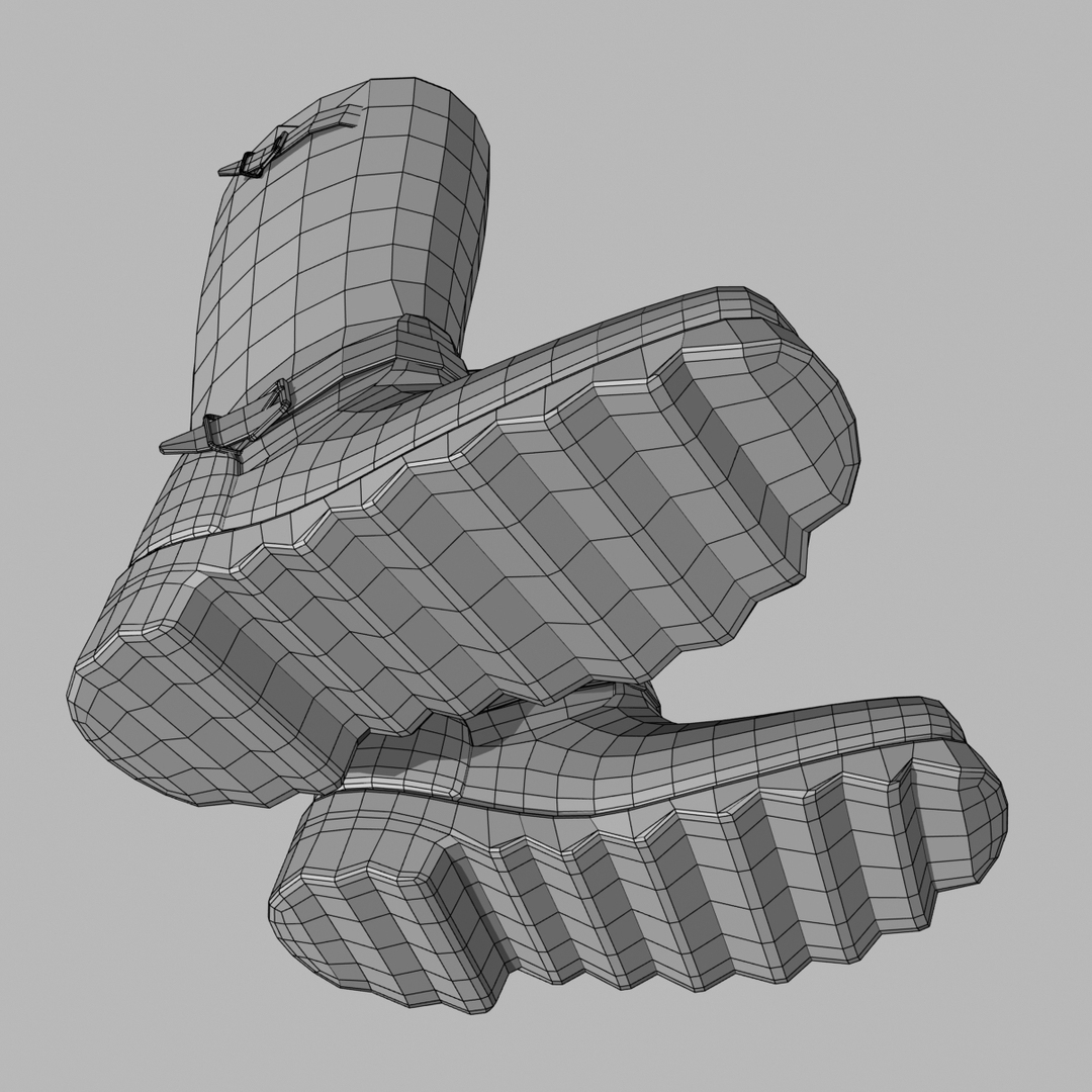 motorcycle boots 3d model