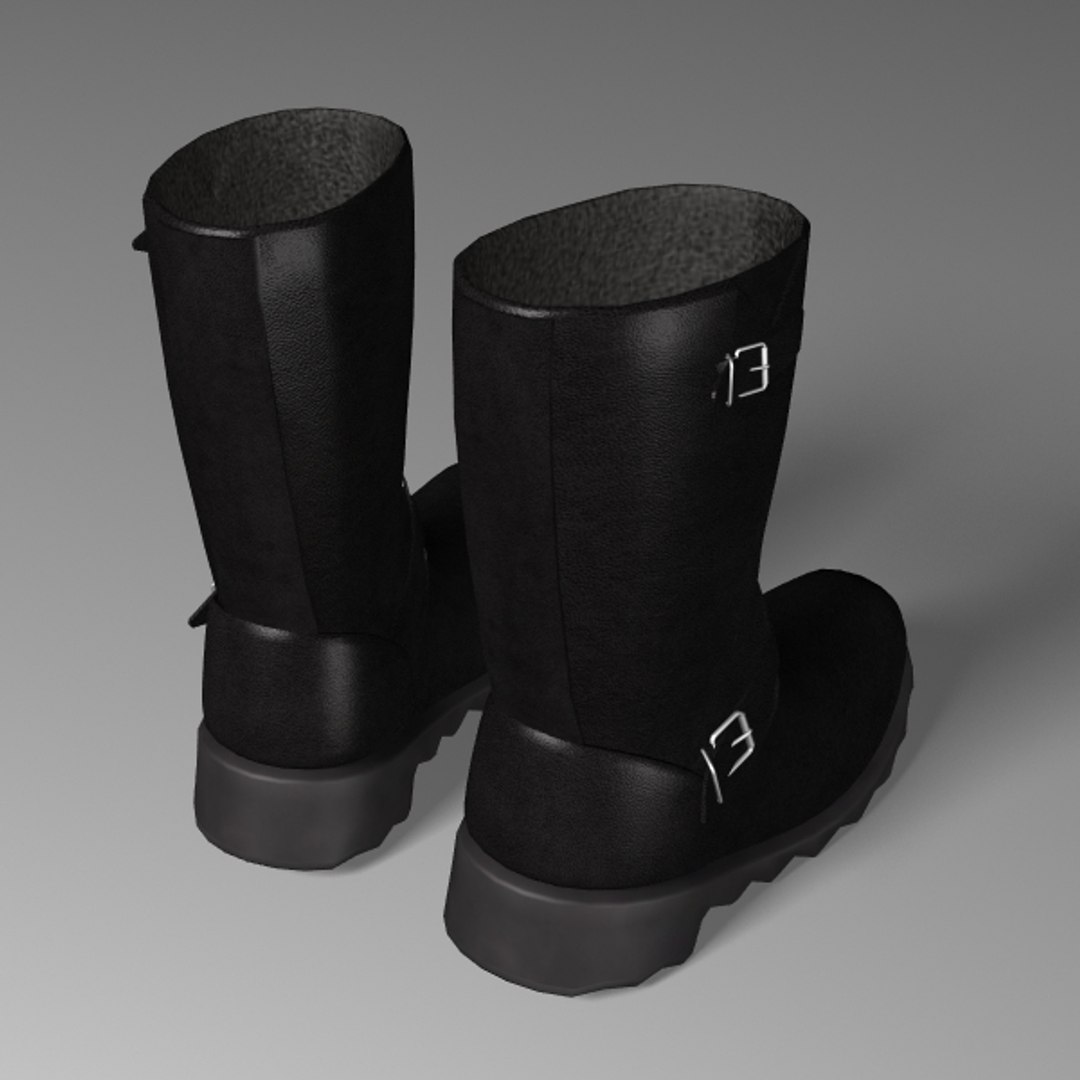 Motorcycle Boots 3d Model