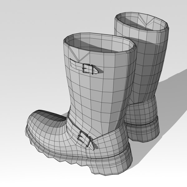 motorcycle boots 3d model
