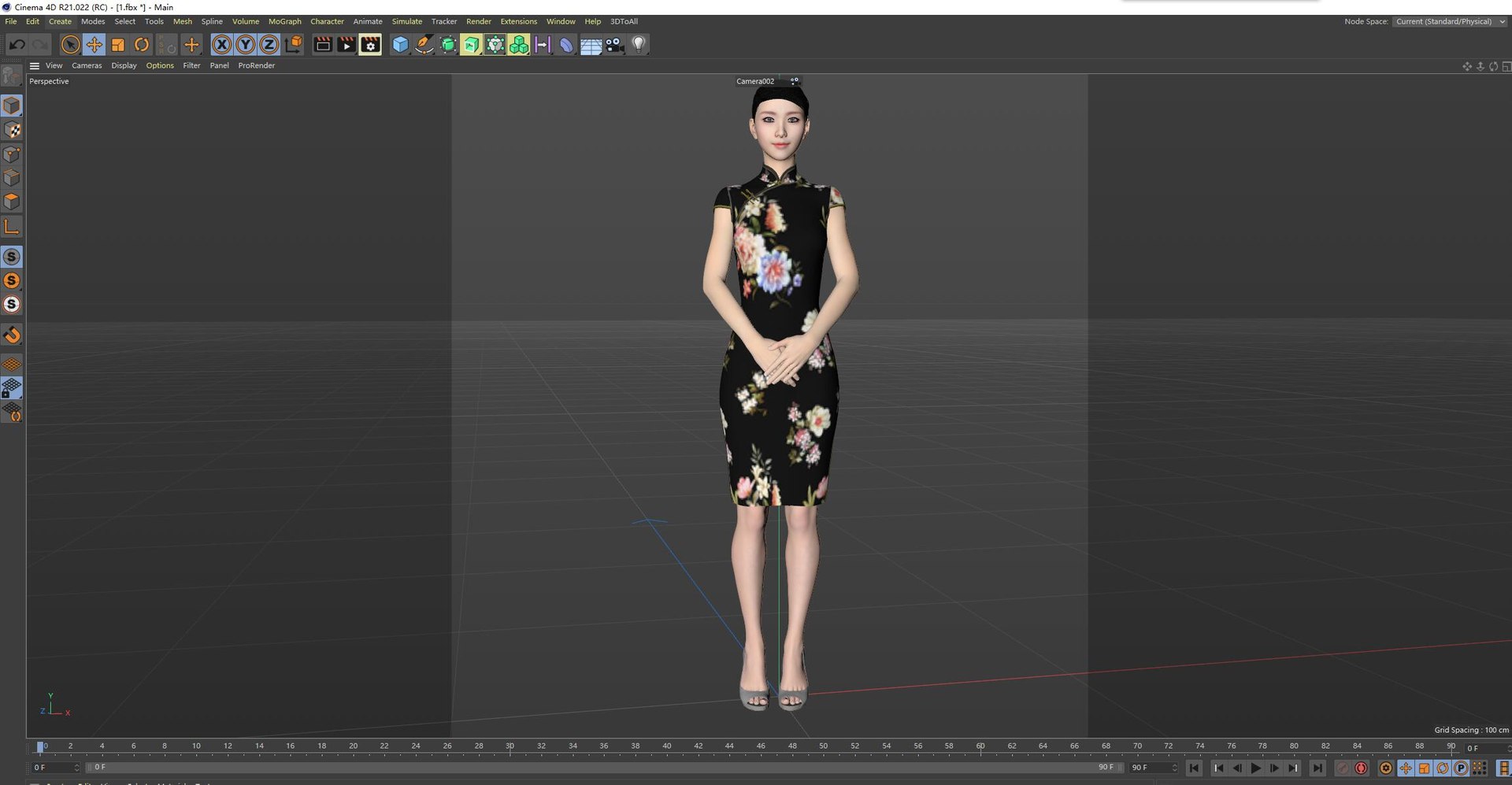 3D A Waitress In Cheongsam - TurboSquid 2212152